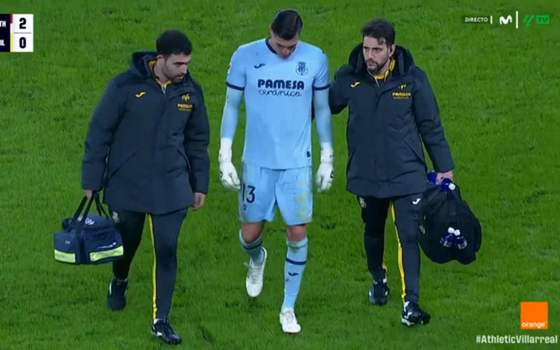 Diego Conde se retira de San Mamés lesionado de la rodilla - FútbolFantasy