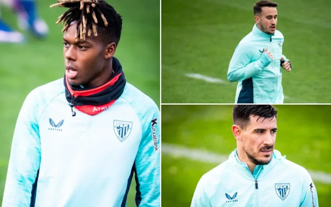 Parte médico oficial de Nico Williams, Yuri Berchiche y Álex Berenguer - FútbolFantasy